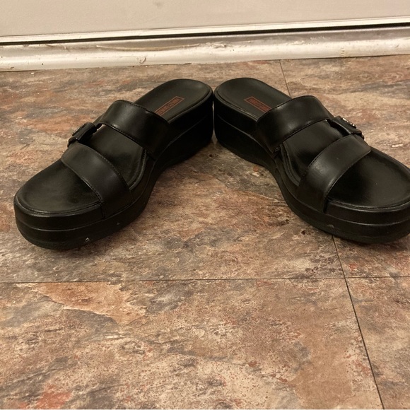 Harley-Davidson | Shoes | Harley Davidson Enchanted Black Leather Wedge ...